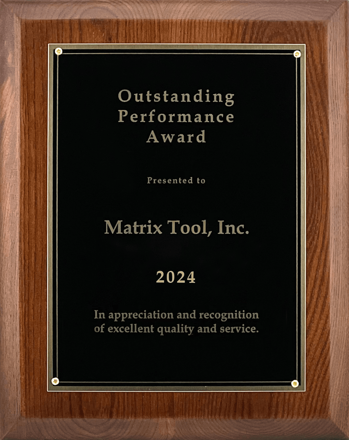 2024 Supplier Performance Award | Matrix Tool